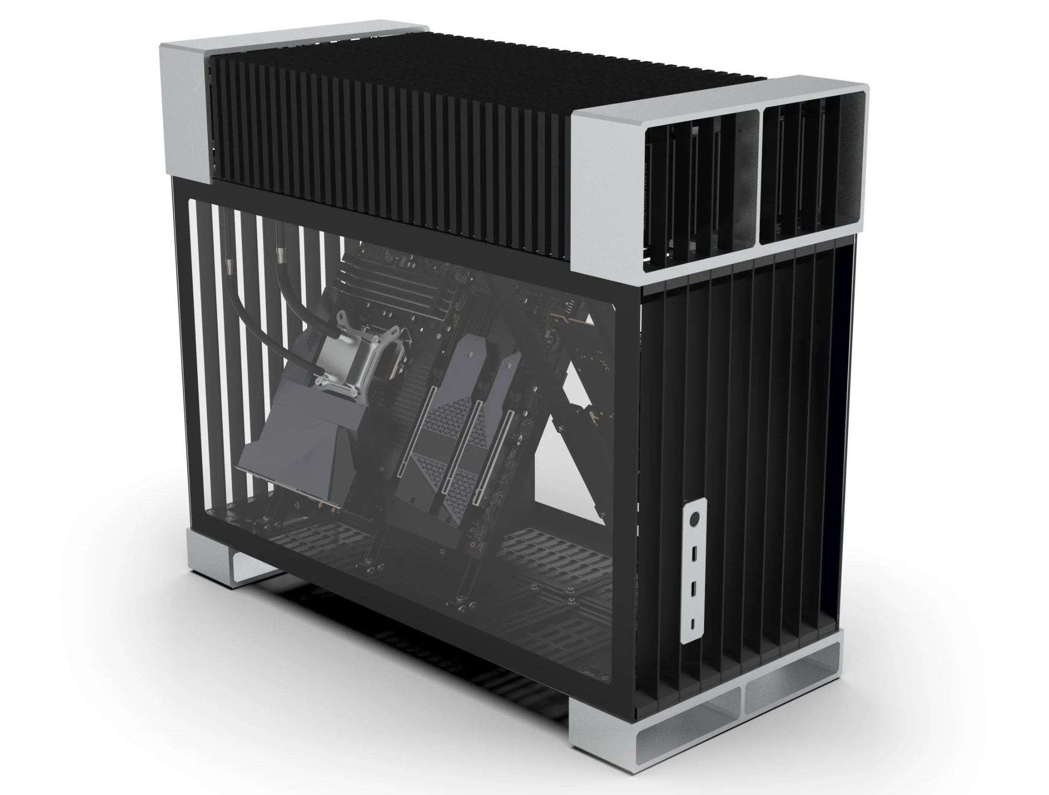 Streamcom mostra un case per PC senza ventole che dissipa oltre 600 W ...