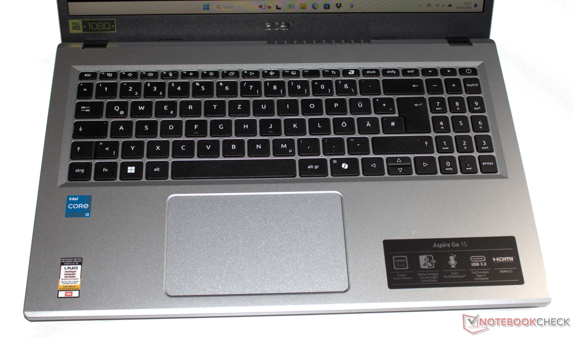 Recensione dell'Acer Aspire Go 15: Notebook da ufficio con lunga ...